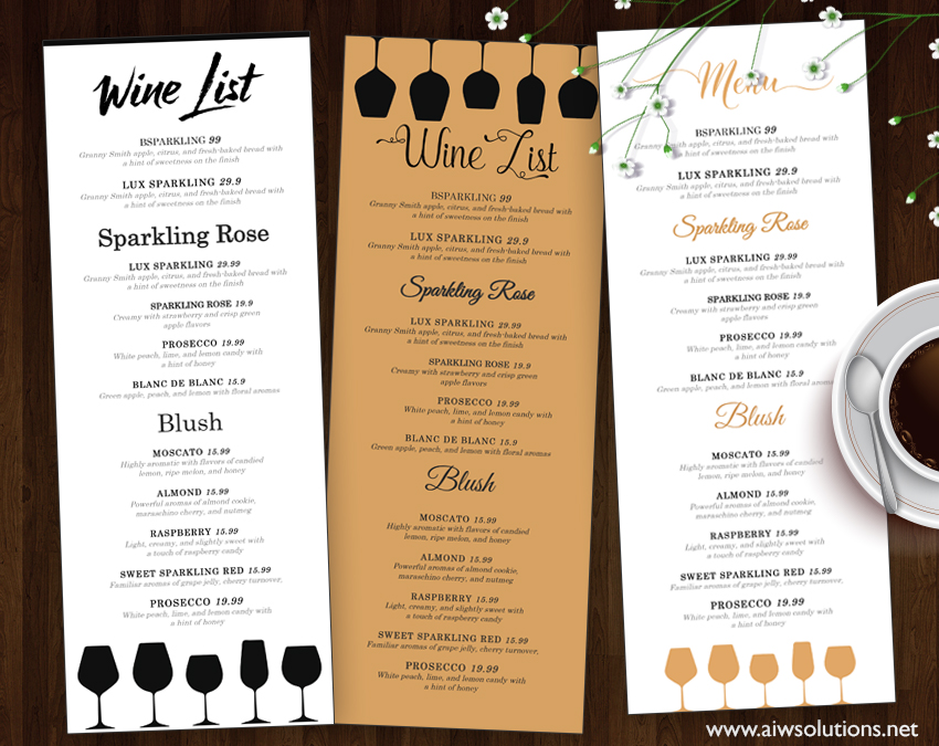 Design Templates Menu Templates Wedding Menu Food Menu bar Menu 