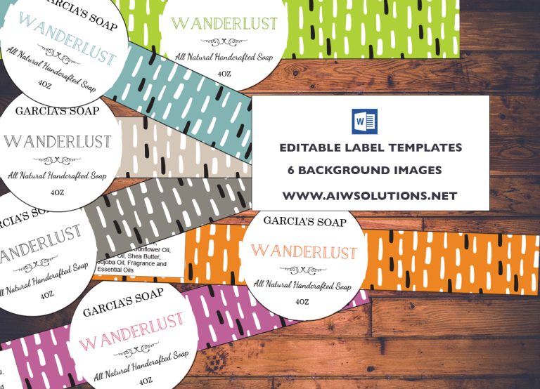 Round Center Soap Band Label (cigar style)- Label ID03 - aiwsolutions