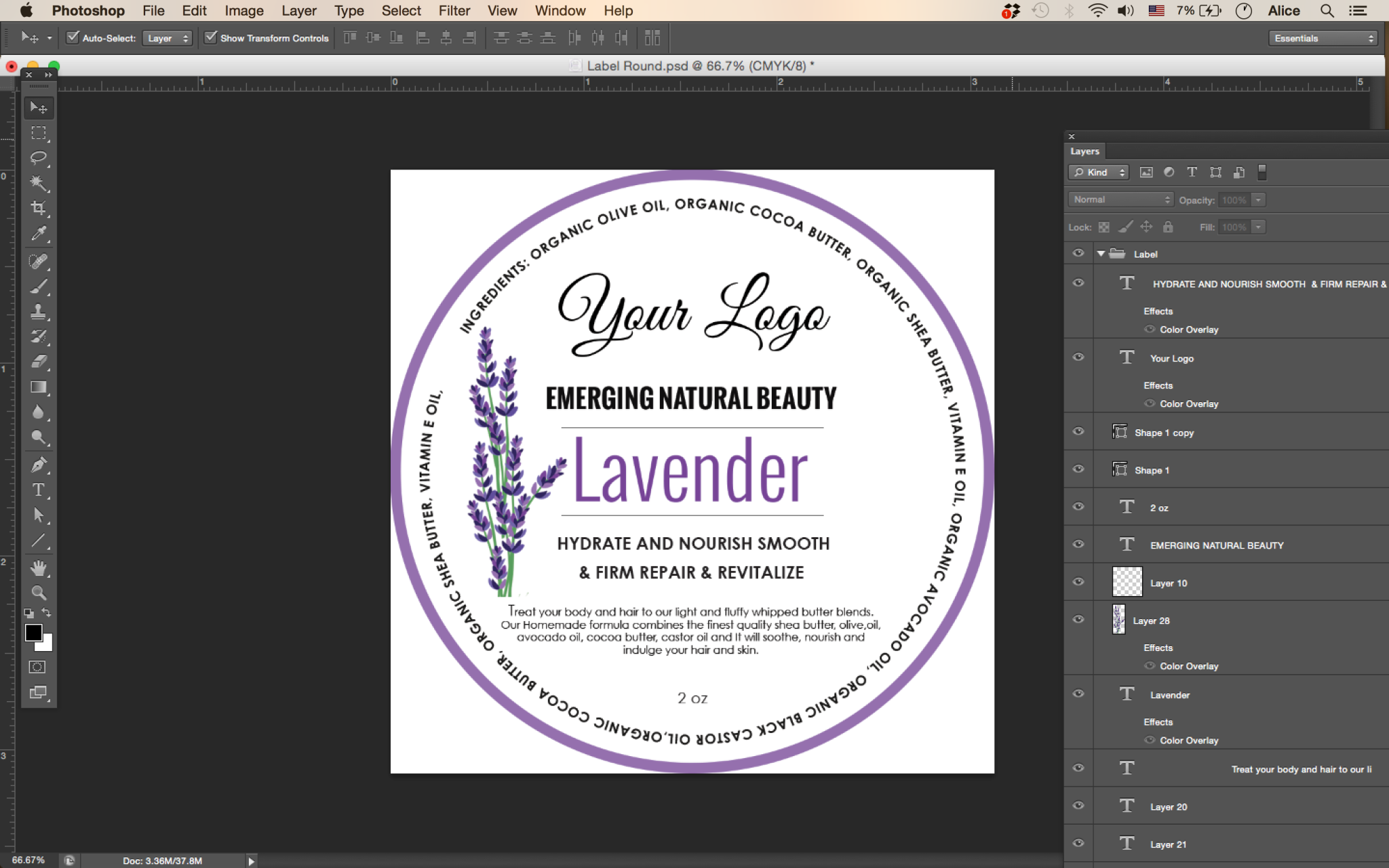 Label template ID11 - aiwsolutions
