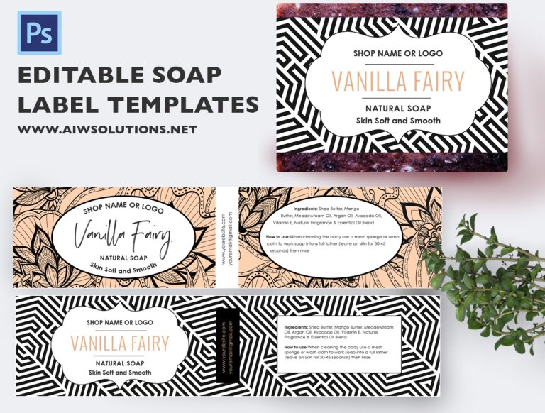 Soap Label Template ID22 - aiwsolutions