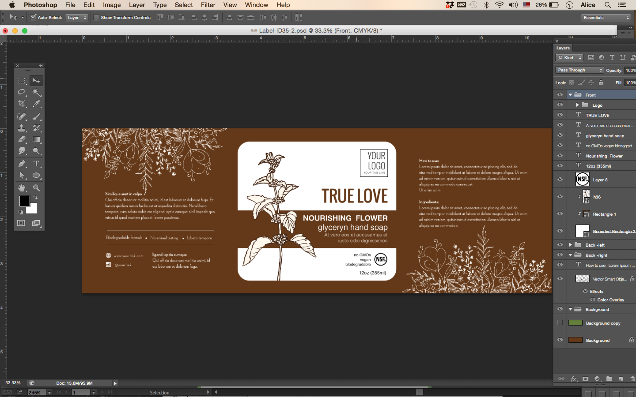 Hand Soap Label Template ID35 - aiwsolutions