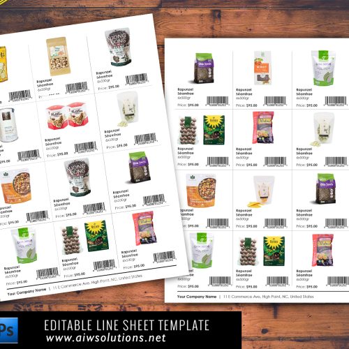 Line Sheet template, product line sheet, Canva template – id35 ...