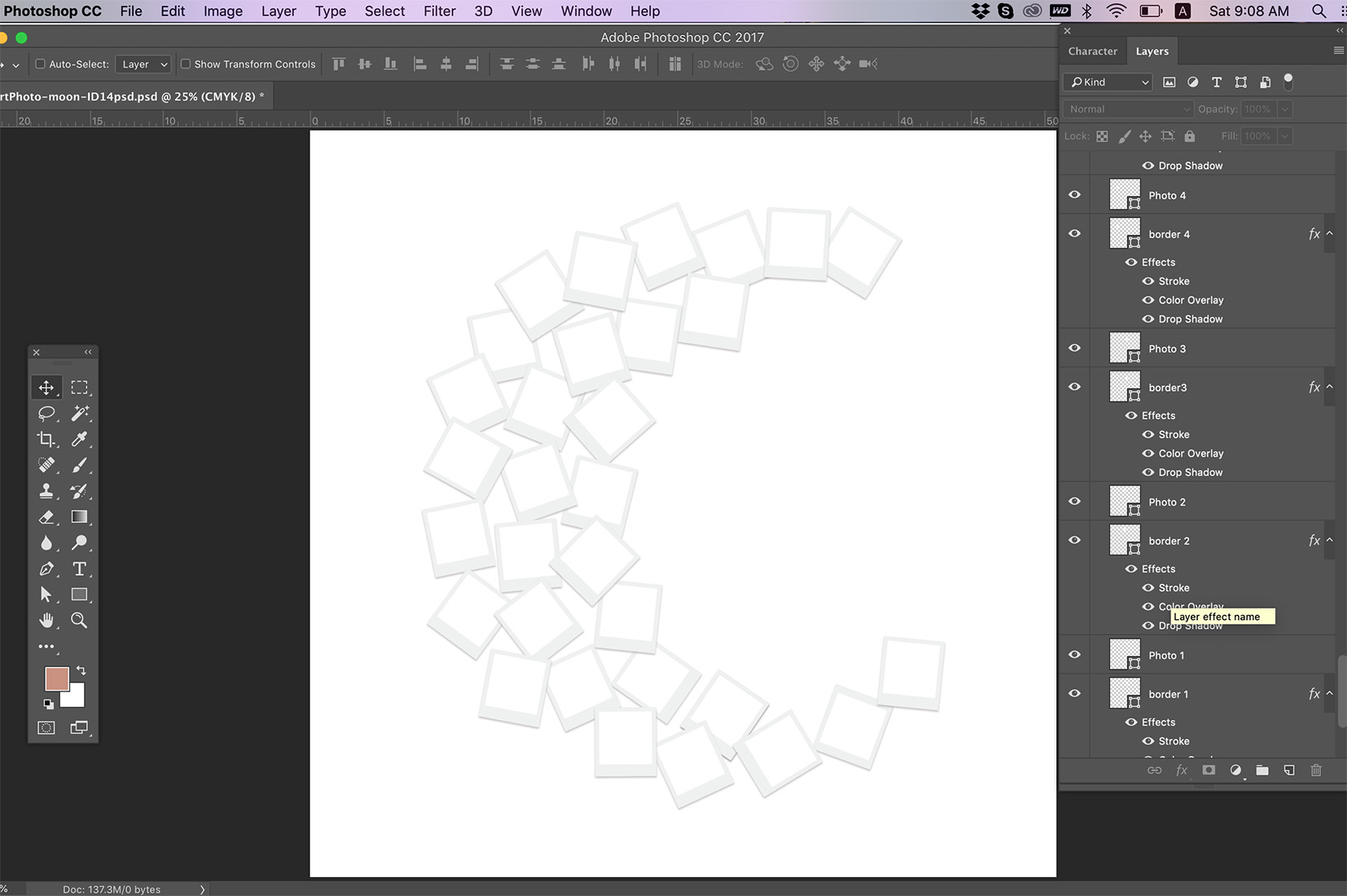 Moon Photo Collage Art Template