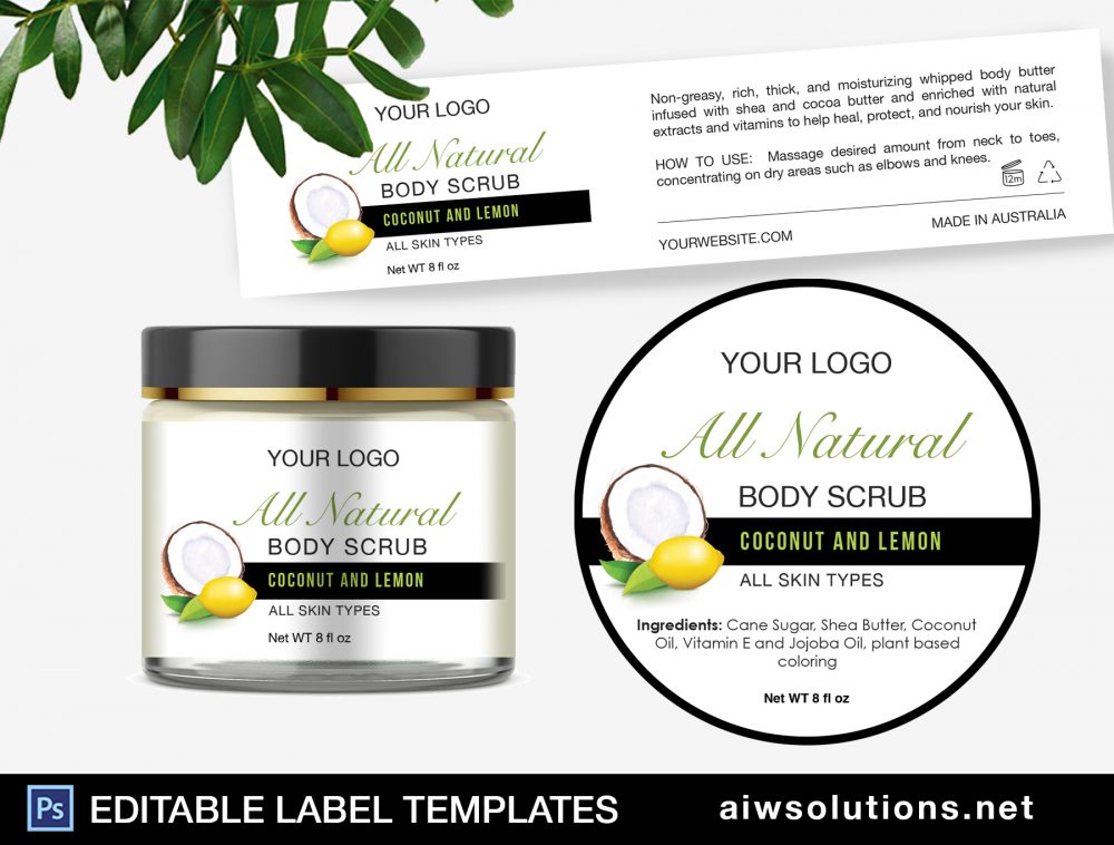 Body Lotion label template – aiwsolutions