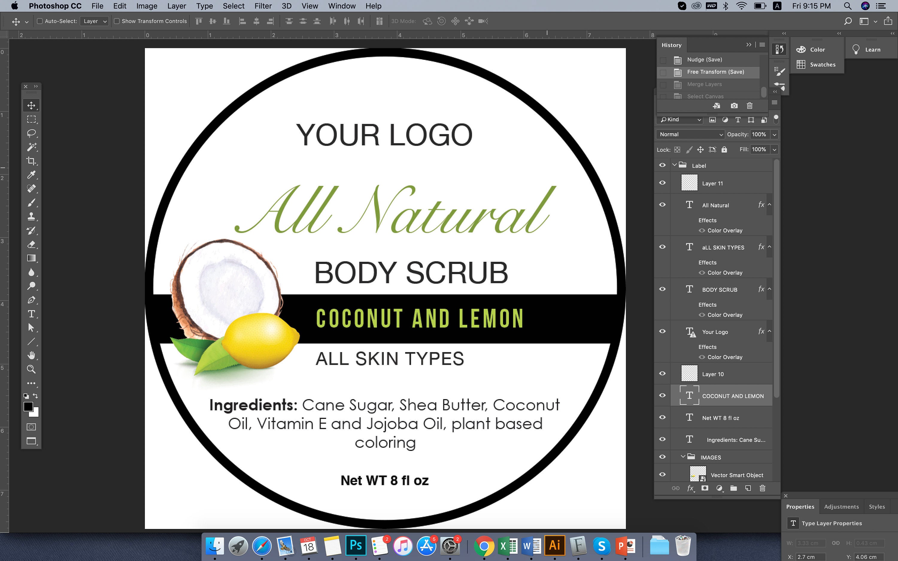 Label Template ID74 Aiwsolutions
