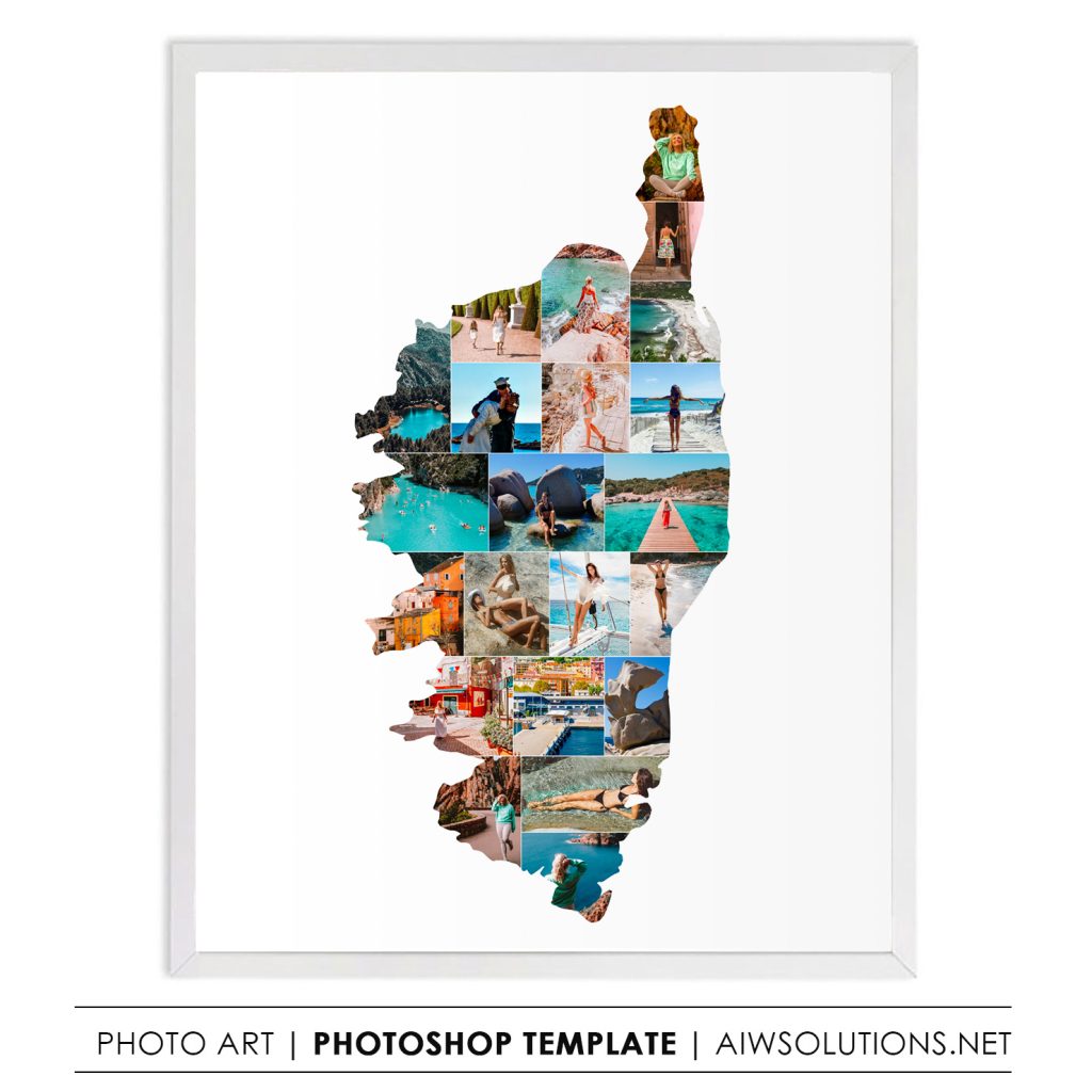 Letter V photo collage