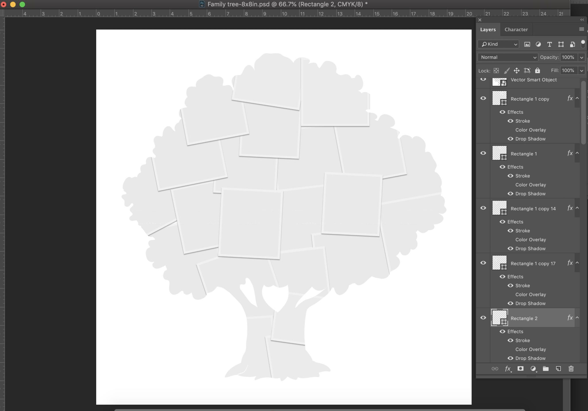 Tree Shape photo collage template id68 - aiwsolutions
