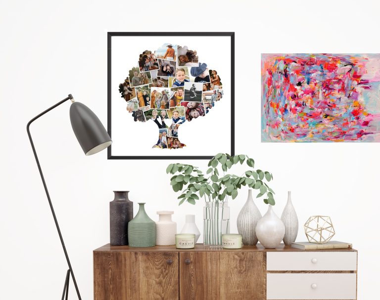 Tree Shape photo collage template id68 - aiwsolutions