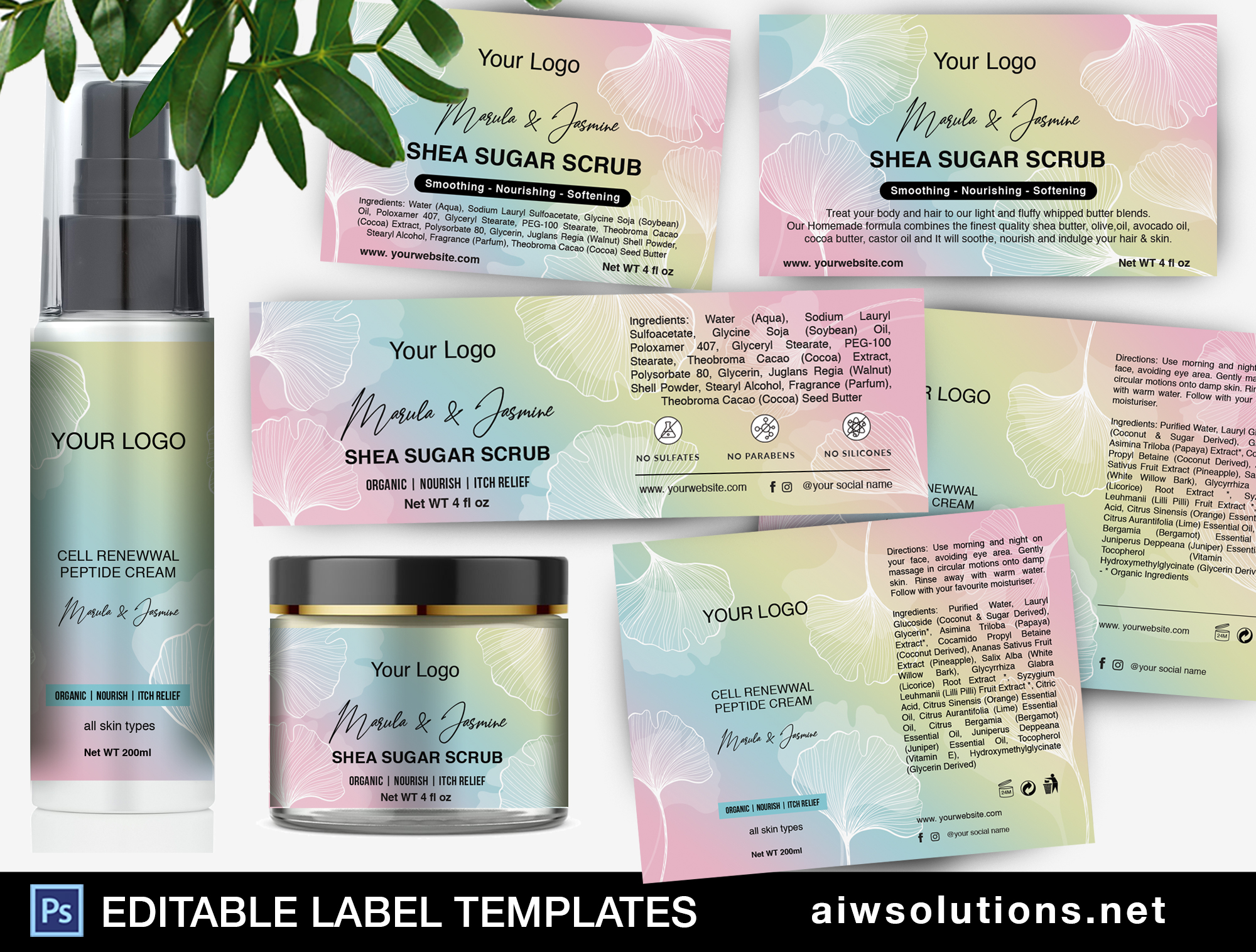 Cosmetic Label Template