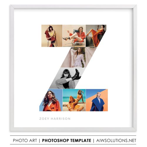 Letter W photo collage