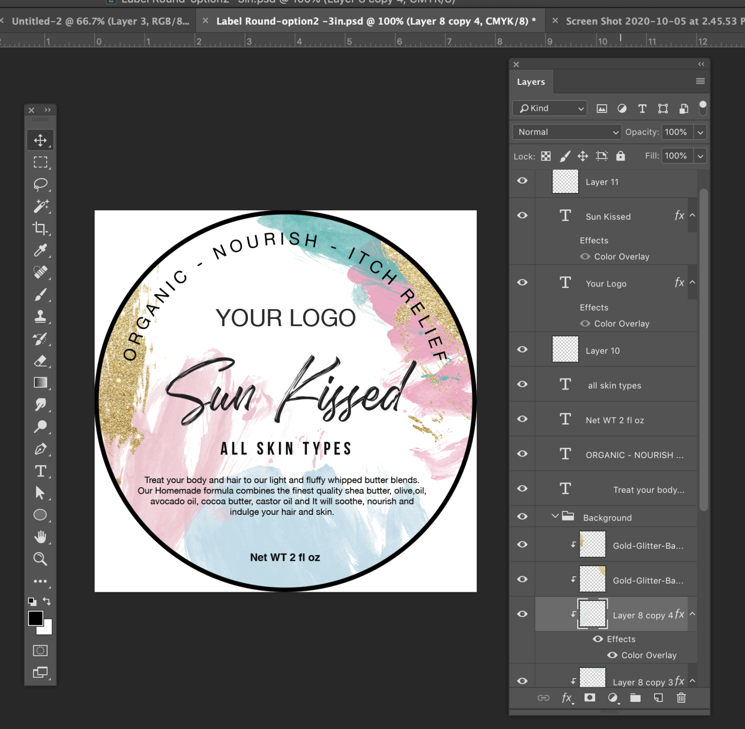 Circle Label template ID91 - aiwsolutions