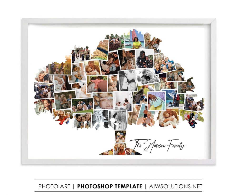Family Tree Photo Collage Template