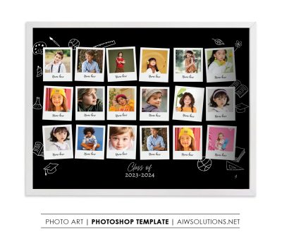Class photo collage template , gift for teacher, gift for class id207 ...