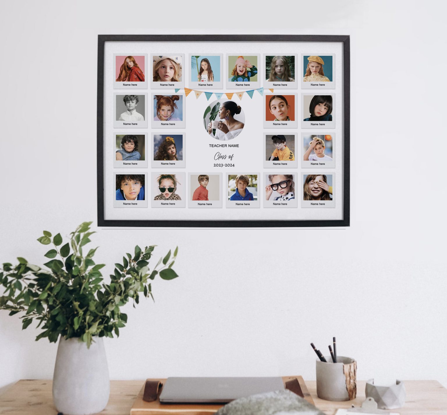 Class photo collage template , gift for teacher, gift for class id208 ...