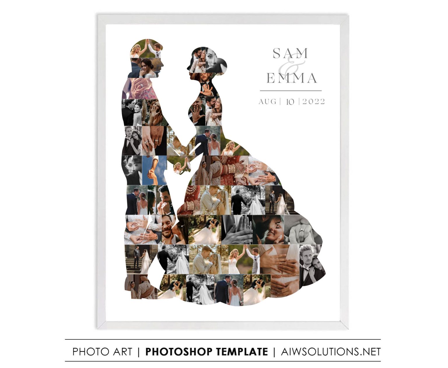 Wedding Couple photo collage – Bride and Groom collage id256 - aiwsolutions