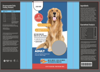 Dog Food Packaging Template, pet food bag design template - aiwsolutions