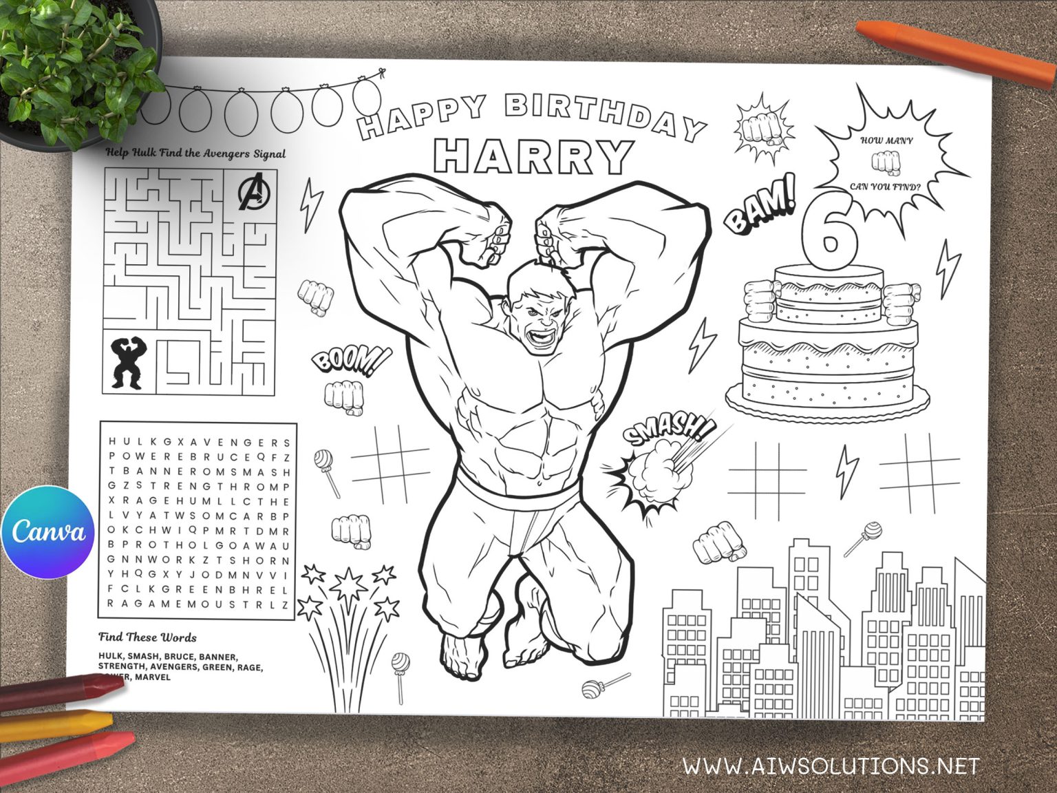 Editable Pony Activity & Coloring Page, editable birthday coloring page ...
