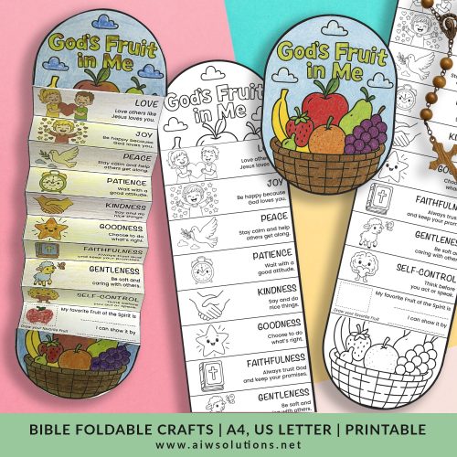 Fruits of the Spirit Foldable Craft Printable, Sunday School Craft ...