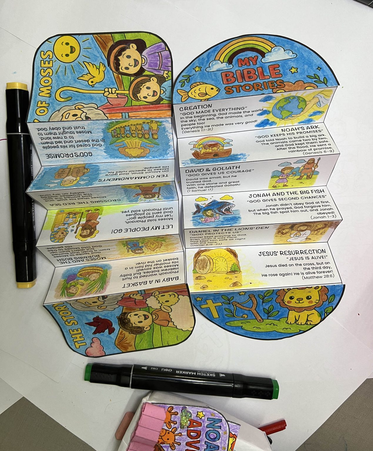 Bible Story Foldables Craft Printable, Cut Color and Assemble Bible ...